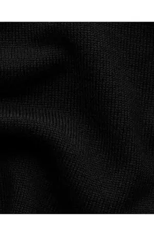 Eton Merino Wool Quarter Zip Sweater - Black