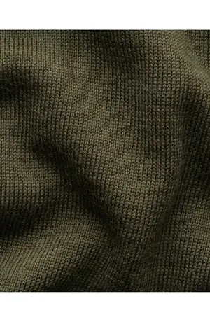 Eton Merino Wool Quarter Zip Sweater - Medium Green