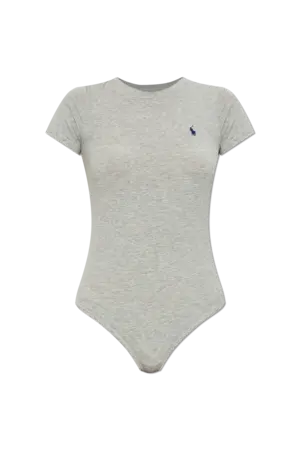 Polo Ralph Lauren Lingerie Bodysuit With Logo - Grey