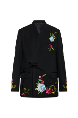 Kenzo Blazer With Colorful Embroidery - Black