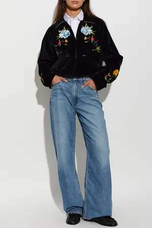 Kenzo Velvet Jacket With Colorful Embroidery