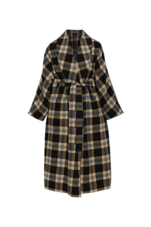 Kenzo Oversize Coat With Belt - Beige