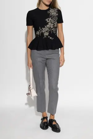 Alexander McQueen Top With A Floral Motif