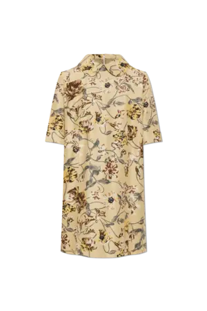 Kenzo Floral Print Dress - Yellow