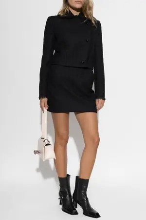 Alexander McQueen Asymmetrical Tweed Blazer