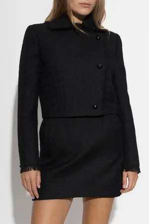 Alexander McQueen Asymmetrical Tweed Blazer