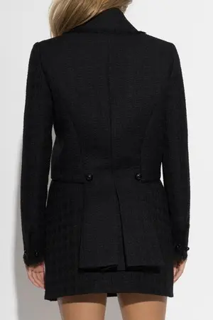 Alexander McQueen Asymmetrical Tweed Blazer