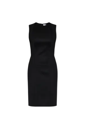 Alexander McQueen Fitted Silk Dress - Black
