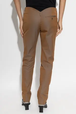 Alexander McQueen Cotton Pleated Trousers