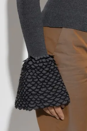 Alexander McQueen Wool Turtleneck With Decorative Sleeves