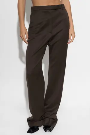 Alexander McQueen Wool Pleated Trousers