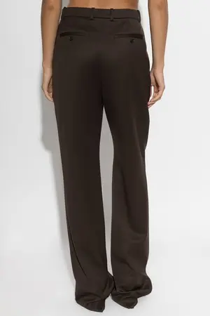 Alexander McQueen Wool Pleated Trousers
