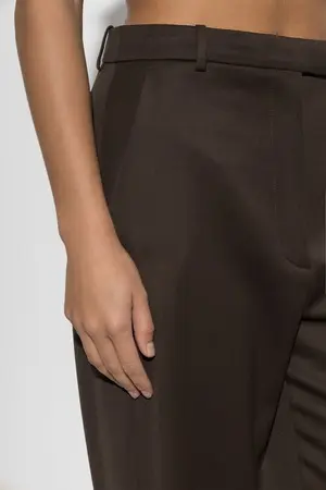 Alexander McQueen Wool Pleated Trousers