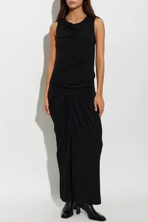 ENTIRE STUDIOS Dress With Waist Draping - Black