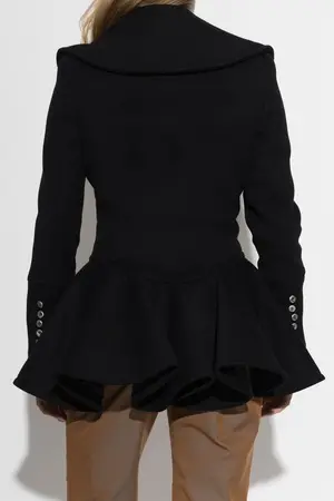 Alexander McQueen Fitted Wool Coat