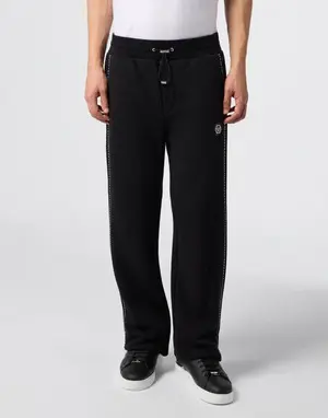 Philipp Plein Tracksuit Pants Contrast Stitching - Black