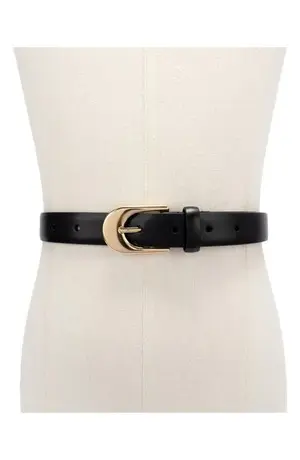 Kate Spade New York 25mm Leather Slide Buckle Belt - Black