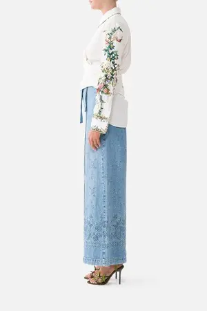 Camilla Wide Leg Belted Jean