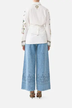 Camilla Wide Leg Belted Jean