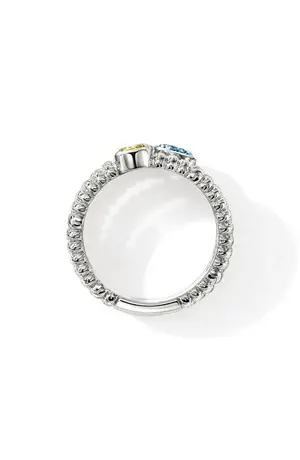 John Hardy Heishi Ring, Sterling Treated Swiss Blue Topaz, Lemon Quartz, Peridot - Silver