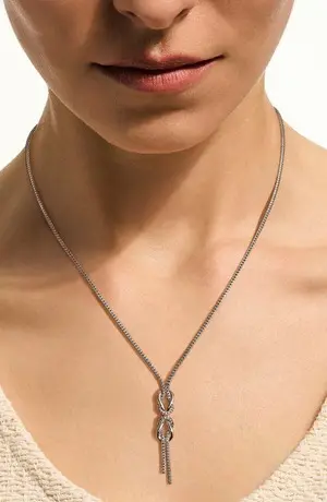 John Hardy Infinite Love Knot Sterling Pendant Necklace