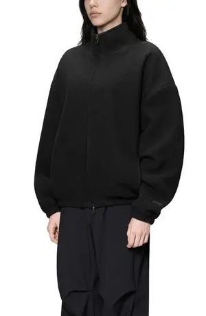 Rains Fleece Zip Jacket - Black