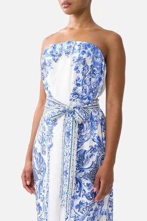 Camilla Front Pleat Strapless Jumpsuit