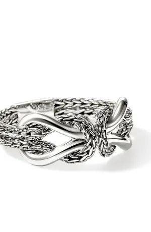 John Hardy Infinite Love Knot Sterling Band Ring