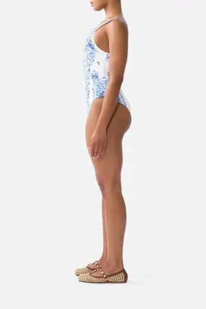Camilla V Neck One Piece W V Back