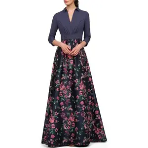 KAY UNGER Marceline Ballgown - Ink Blue Multi