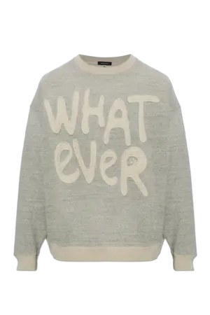 R13 Cotton Crew Neck Sweatshirt - Grey