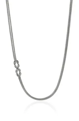 John Hardy Infinite Love Knot Station Necklace - Silver