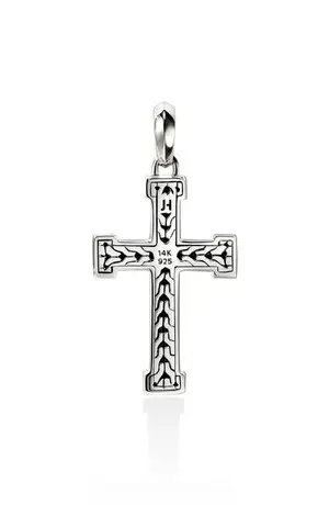 John Hardy Essential 14k Gold & Sterling Cross Pendant
