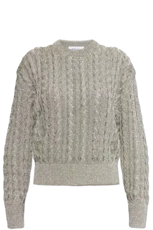 Alexander McQueen Sweater With Lurex Thread - Silver