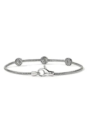John Hardy Essentials Diamond Pav9 Station Bracelet