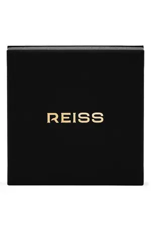 REISS Posie Polished Contour Hinged Huggie Earrings - Silver Tone