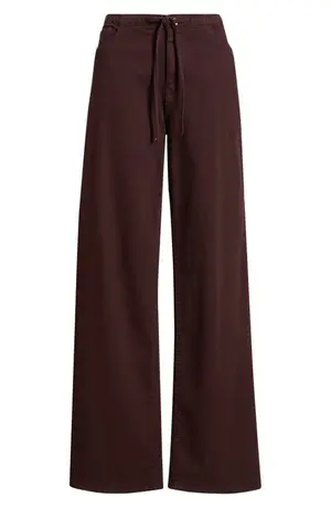 Warp + Weft The Big Easy High Waist Wide Leg Drawstring Jeans