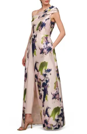 KAY UNGER Whitely Floral Print Maxi Jumpsuit