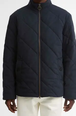 Barbour Corden Quilted Jacket - Dark Navy