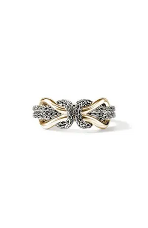 John Hardy Infinite Love Knot 14k Gold & Sterling Ring - Silver