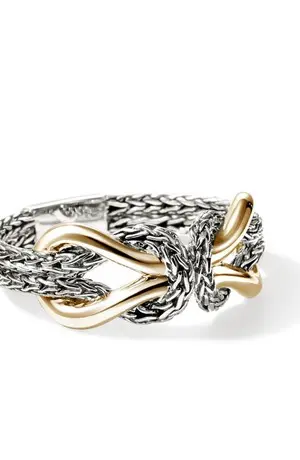 John Hardy Infinite Love Knot 14k Gold & Sterling Ring