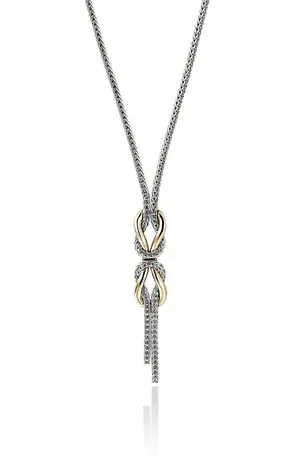 John Hardy Infinite Love Knot 14k Gold & Sterling Pendant Necklace - Silver
