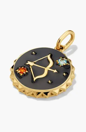 Mejuri Cosmic Charm Pendant - Gold - Sagittarius