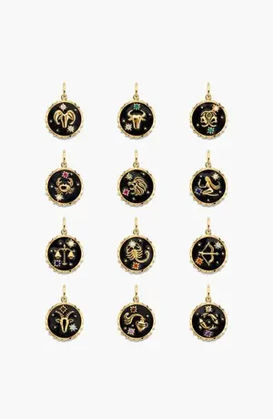 Mejuri Cosmic Charm Pendant - Gold - Sagittarius