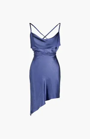 SAEMDI Indy Mini Satin Dress - Periwinkle