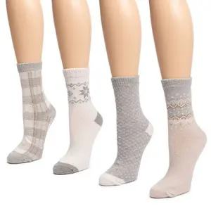 MUK LUKS Holiday 4 Pair Pack Socks