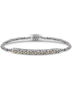 DEVATA Dragon Skin With Borobudur Chain Bracelet - Silver