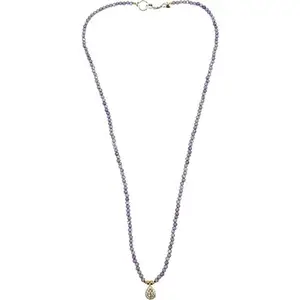 MADISON MAISON Faceted Beaded Charm Necklace Lavender