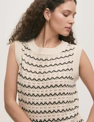 FINERY LONDON Dion Striped Knitted Sleeveless Top