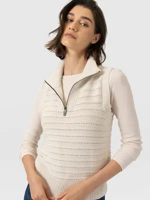 SAINT + SOFIA Ester Sleeveless Knit - Cream